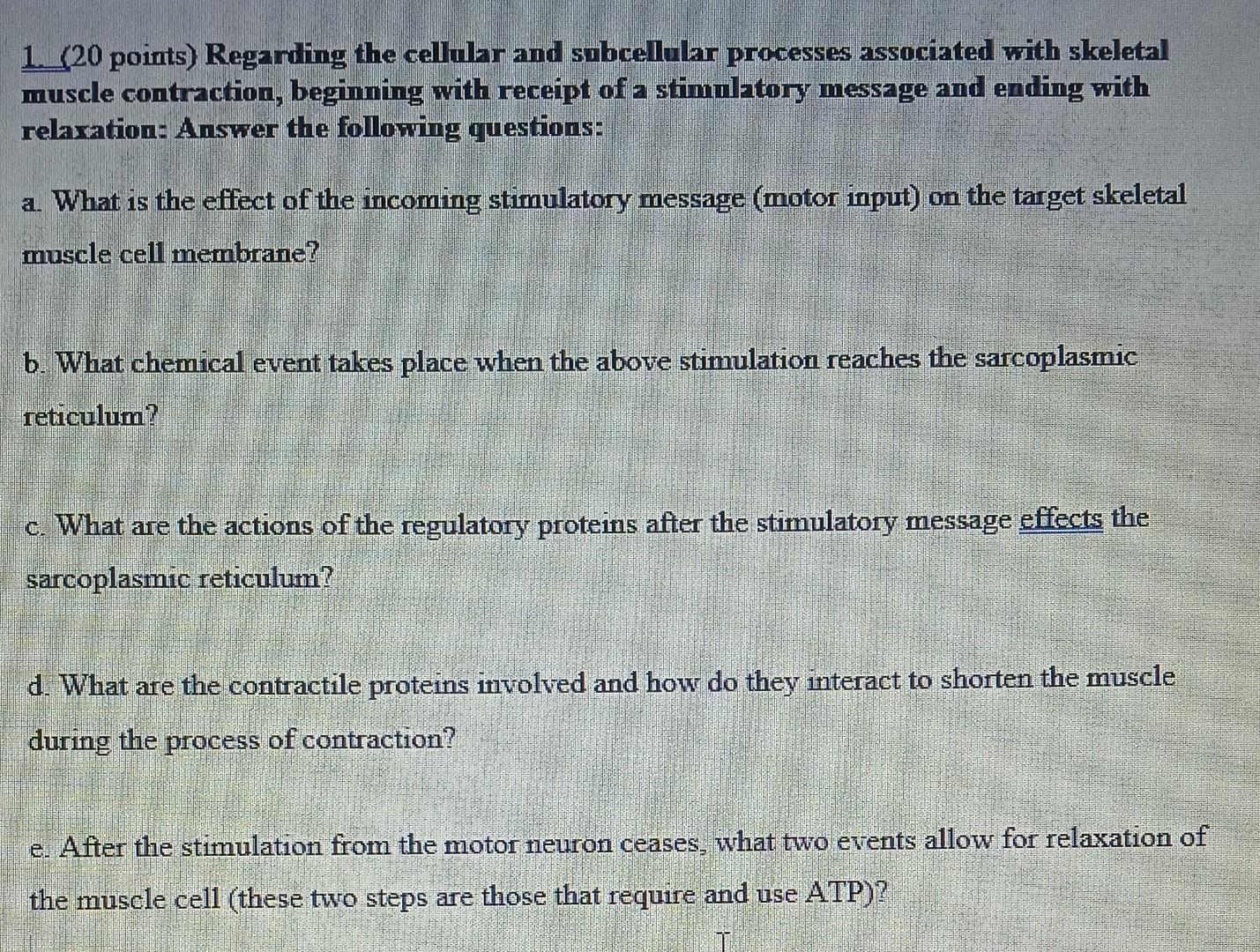 Solved 1. (20 points) Regariling the cellular and | Chegg.com