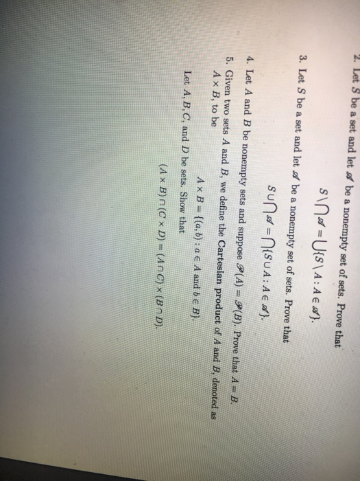 Solved 2. Let S be a set and let . be a nonempty set of | Chegg.com