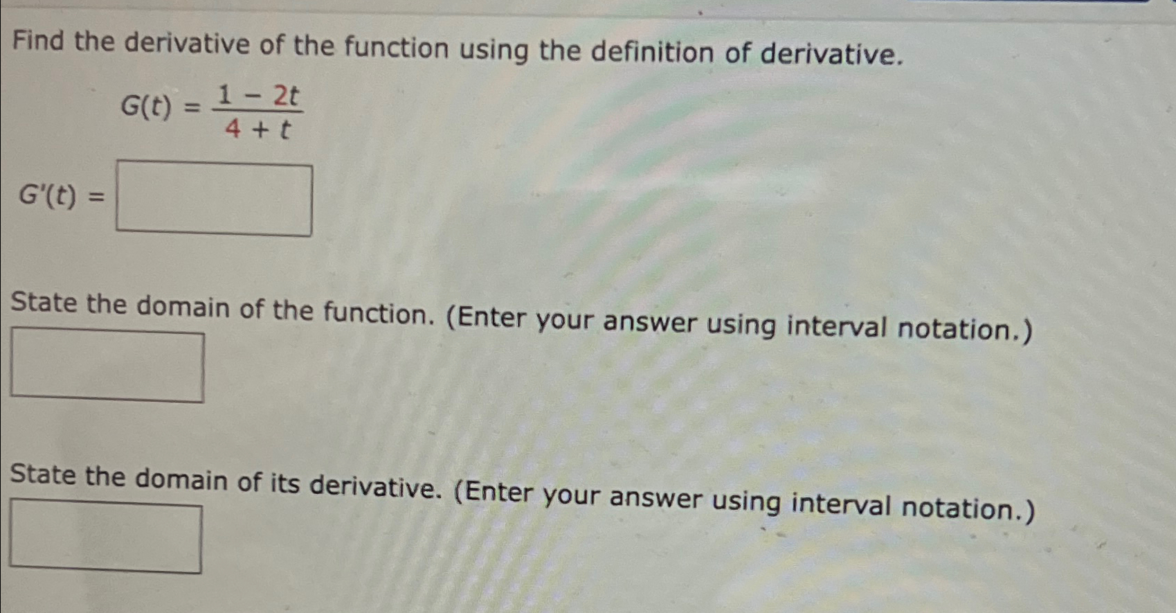 Solved Find the derivative of the function using the | Chegg.com