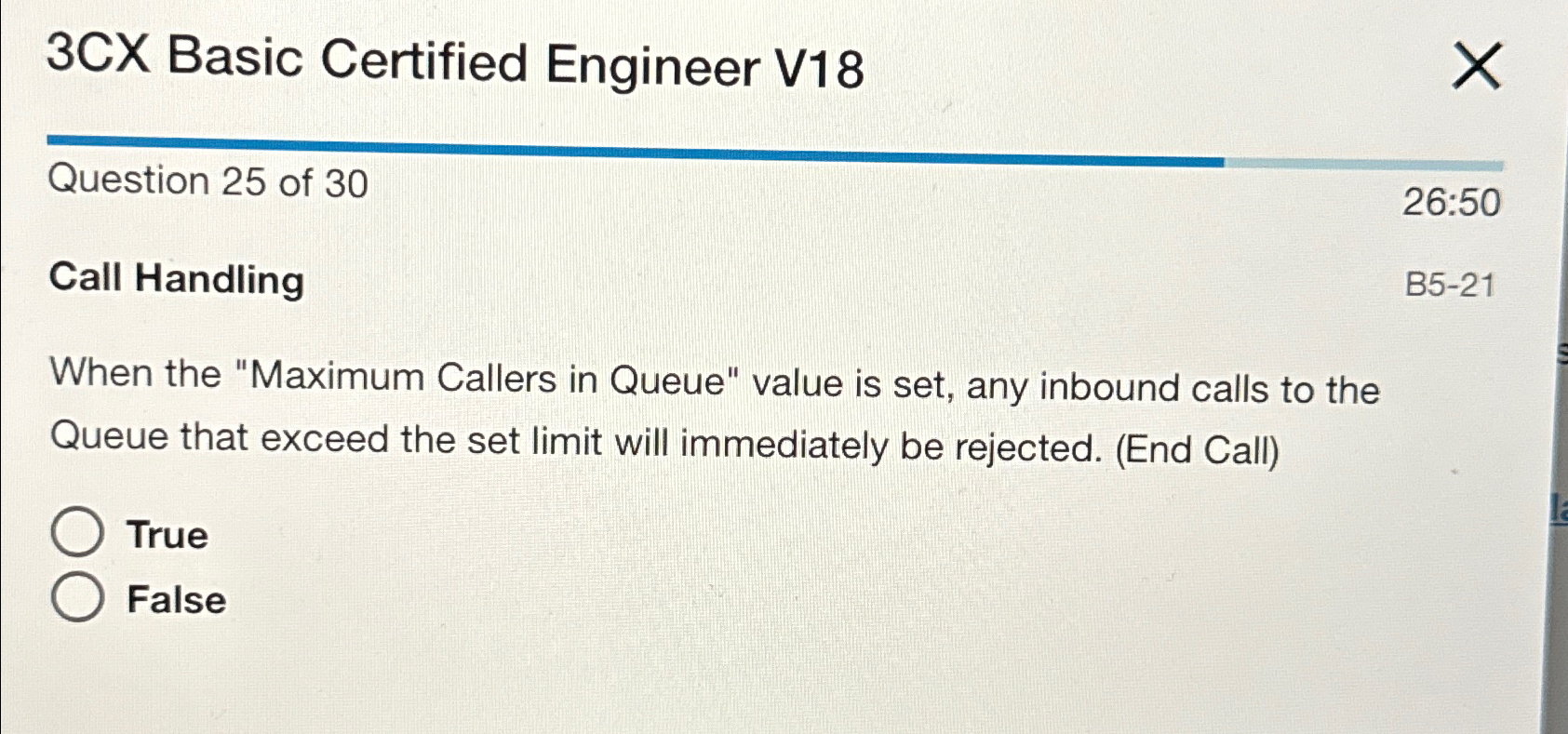 Solved 3CX Basic Certified Engineer V18Question 25 ﻿of | Chegg.com