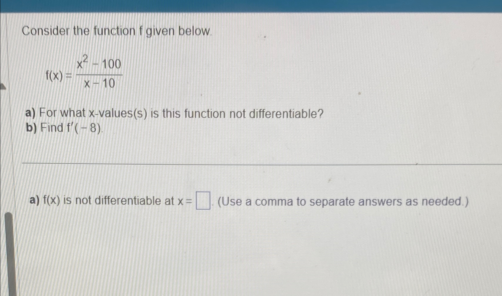 Solved Consider the function f ﻿given | Chegg.com