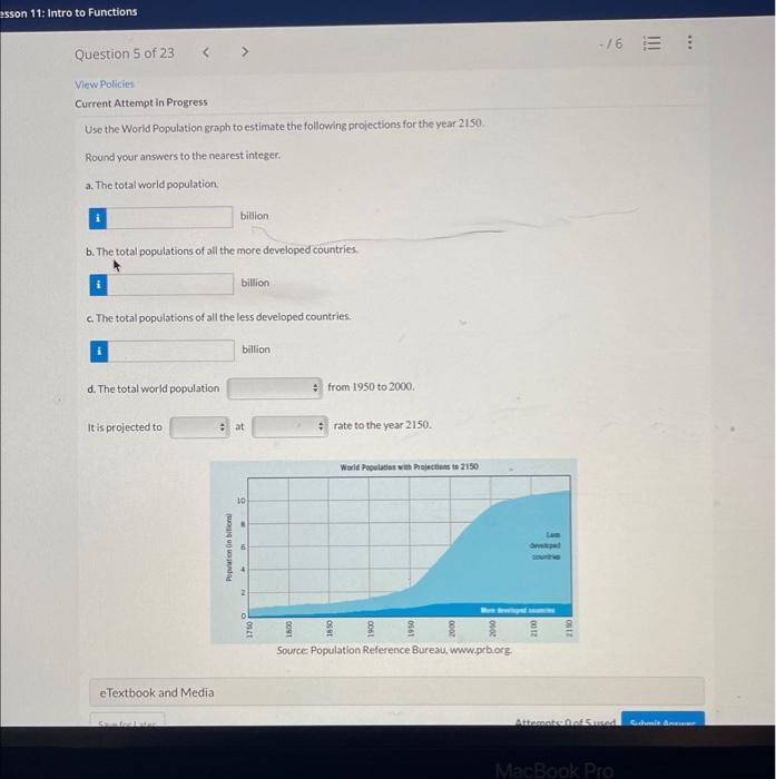 Solved Use the World Population graph to estimate the | Chegg.com