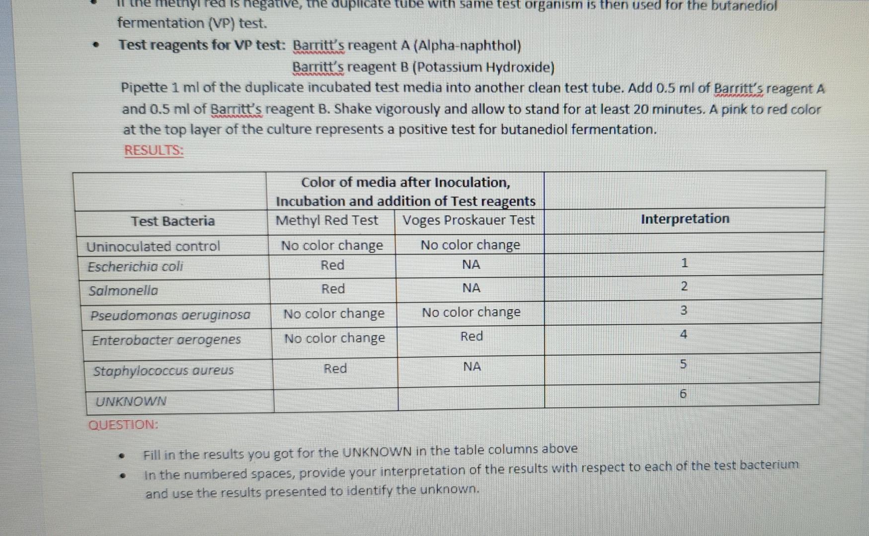 Solved nyl red is negative, the duplicate tube with same | Chegg.com