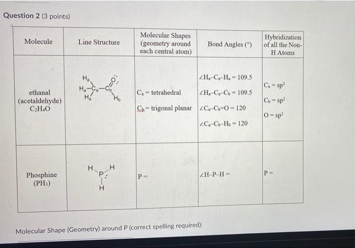 Solved Question 2 (3 points) Molecule Line Structure | Chegg.com