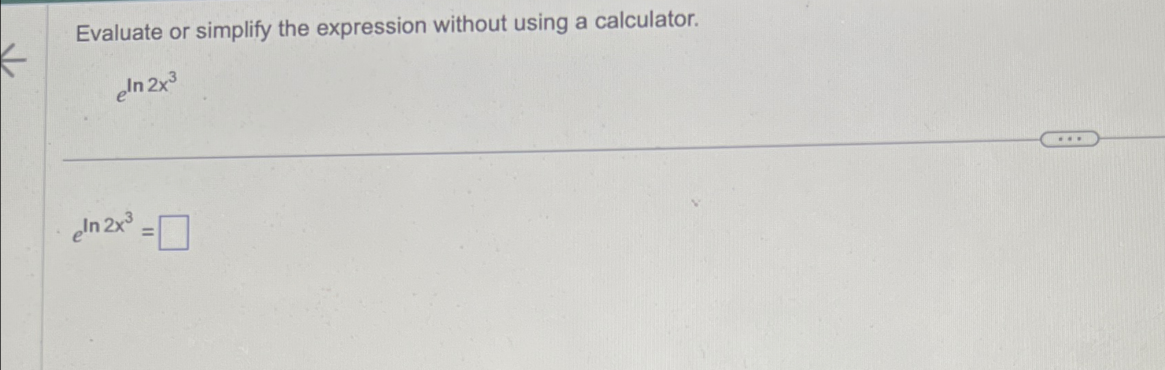 Solved Evaluate or simplify the expression without using a | Chegg.com