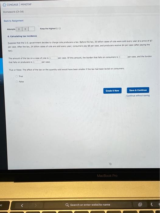 Solved CENGAGE MINDTAP Homework (Ch 04) Back to Assignment | Chegg.com