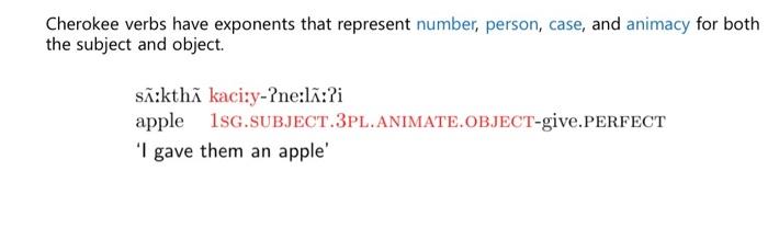 The following interlinear glosses are given for each | Chegg.com