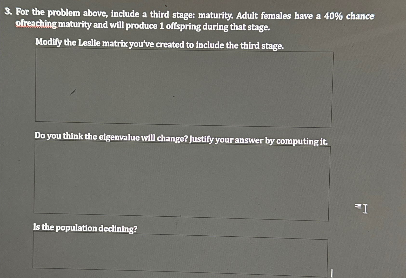 Solved For the problem above, include a third stage: | Chegg.com