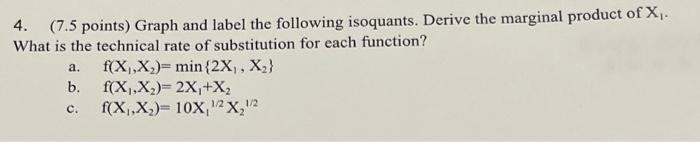 Solved 4. (7.5 points) Graph and label the following | Chegg.com