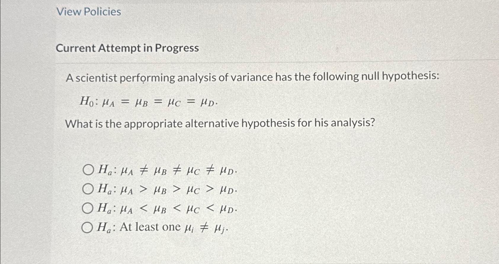 Solved View PoliciesCurrent Attempt in ProgressA scientist | Chegg.com