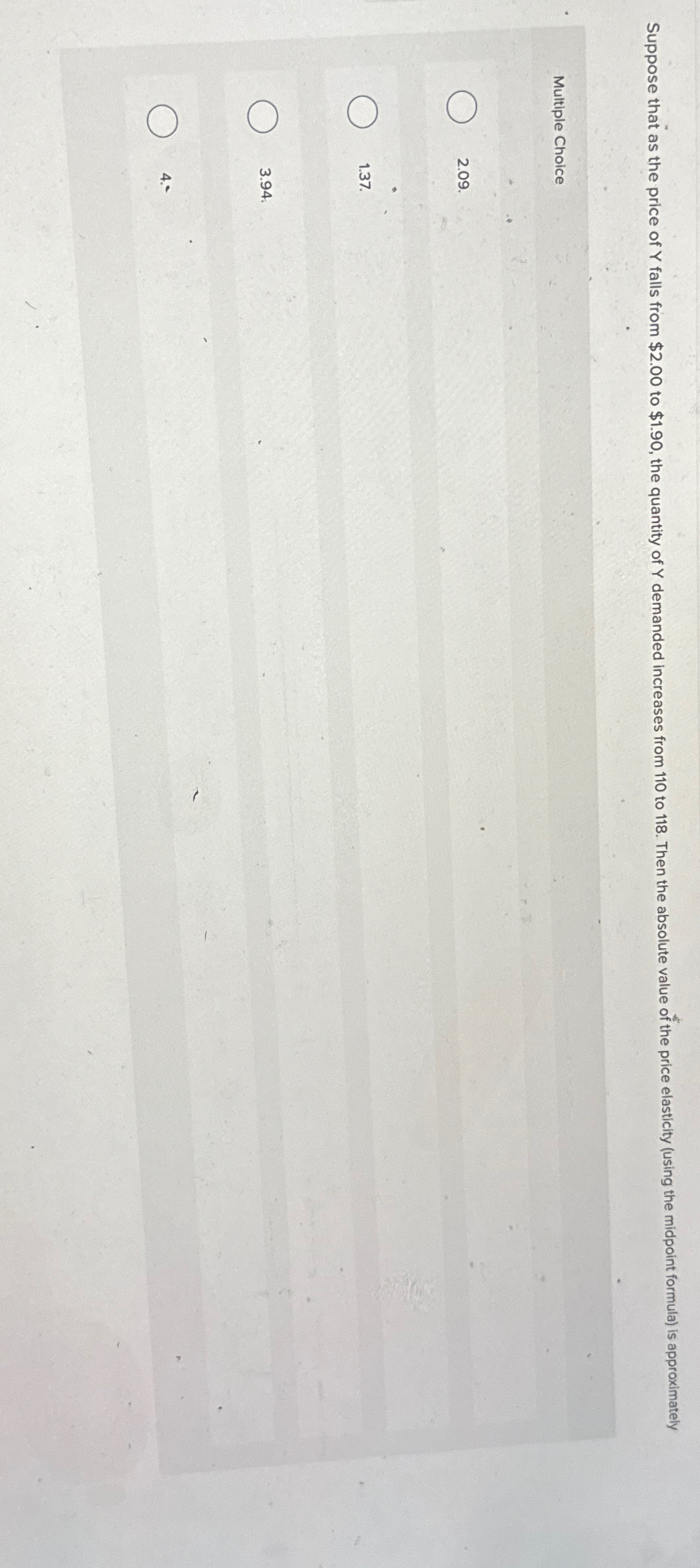 Solved Multiple Choice2.091.37.3.944." | Chegg.com