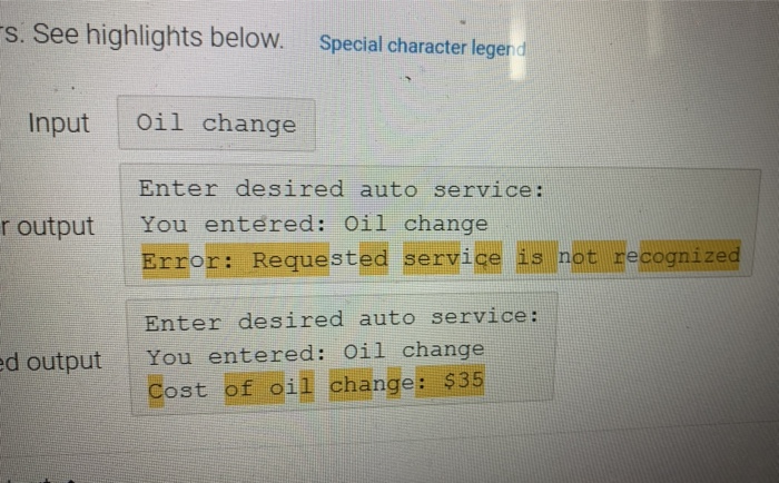 Solved: 4.18 LAB: Warm Up: Automobile Service Cost (1) Pro... | Chegg.com Solved: 4.18 LAB: Warm Up: Automobile Service Cost (1) Pro... | Chegg.com