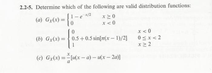 Solved 2-5. Determine which of the following are valid | Chegg.com