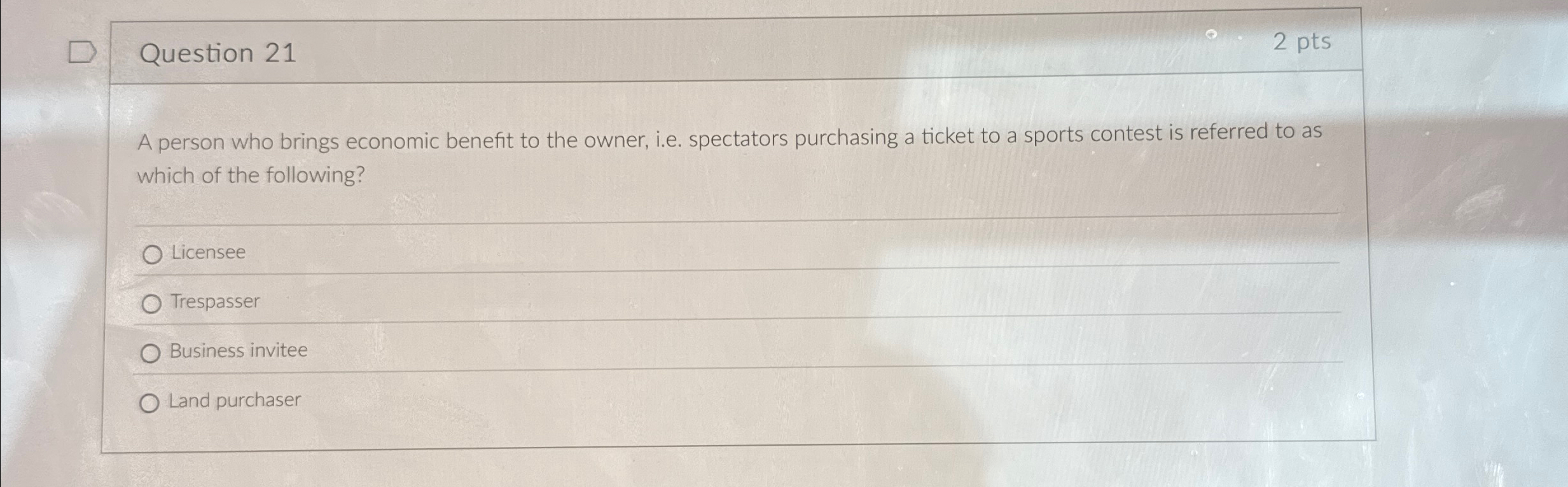 Solved Question 212 ﻿ptsA person who brings economic benefit | Chegg.com