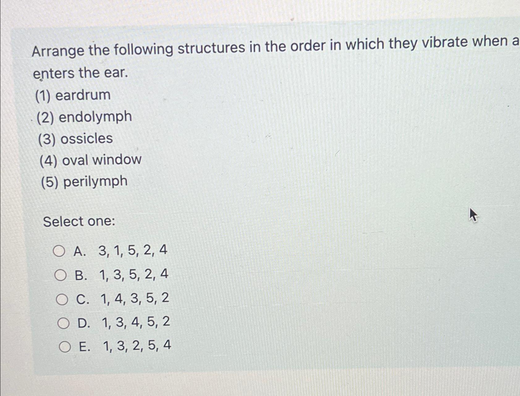 Solved Arrange the following structures in the order in | Chegg.com