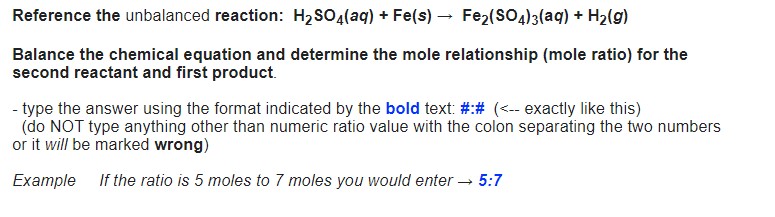 Solved Reference the unbalanced reaction: | Chegg.com