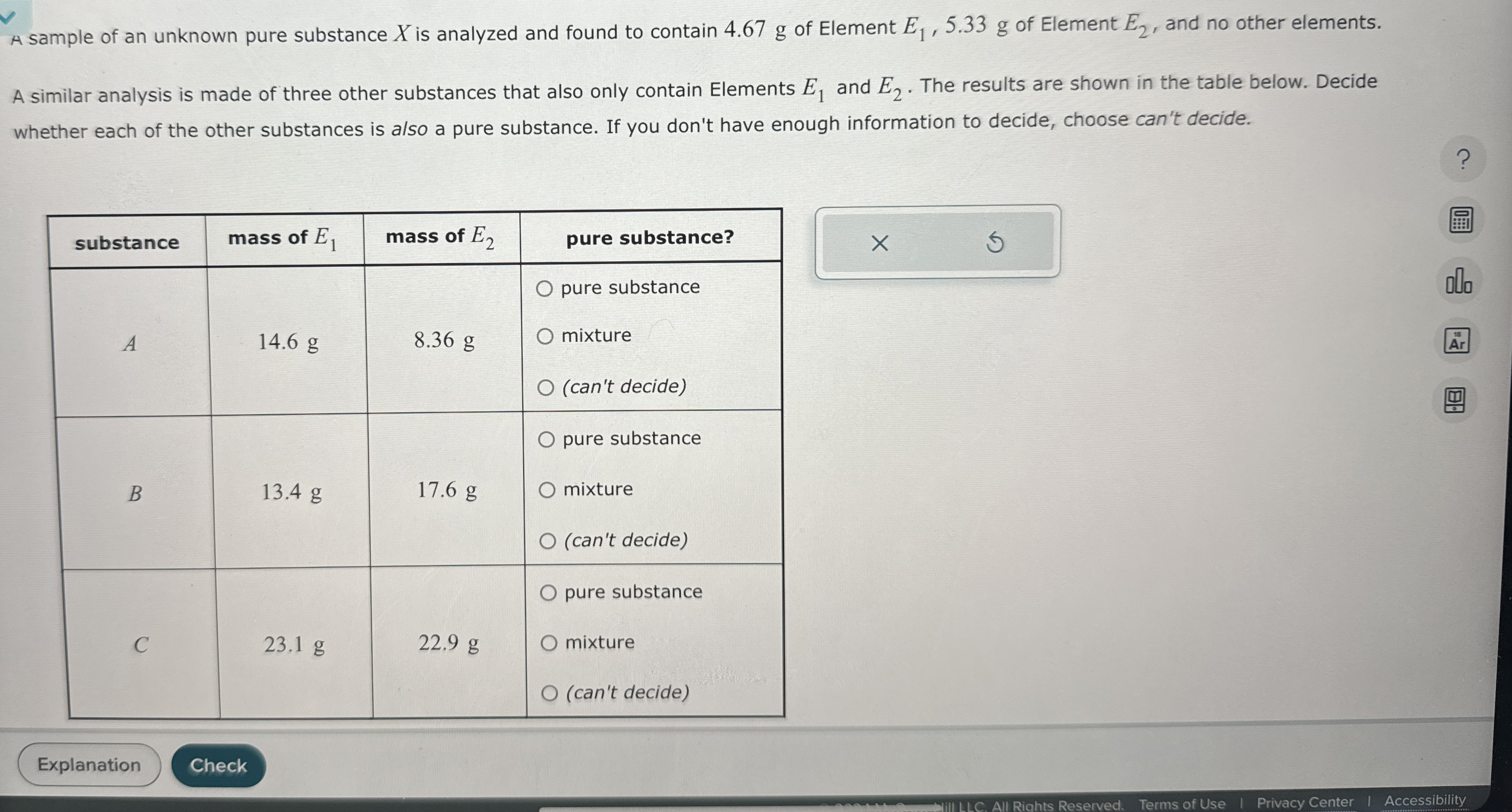 Solved A sample of an unknown pure substance x ﻿is analyzed | Chegg.com