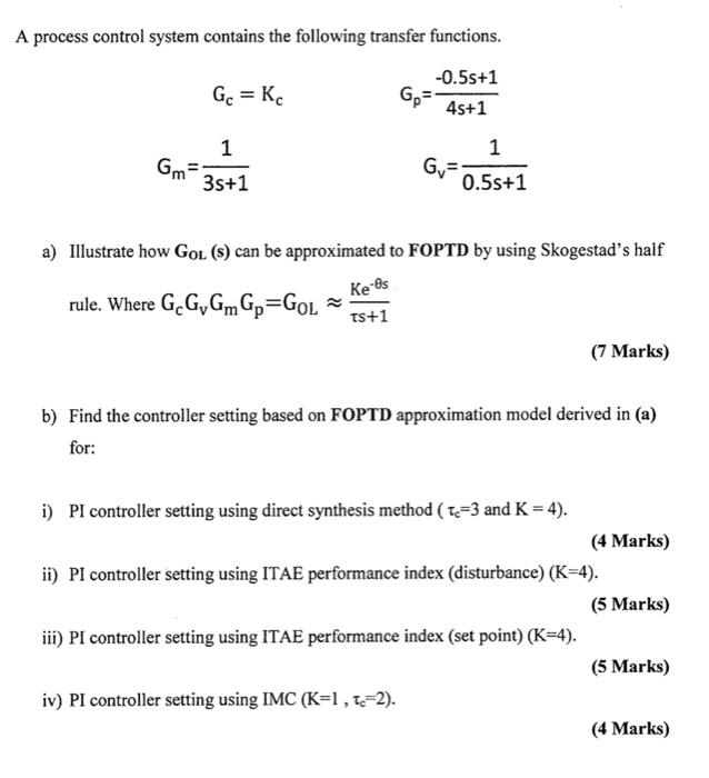 A process control system contains the following | Chegg.com