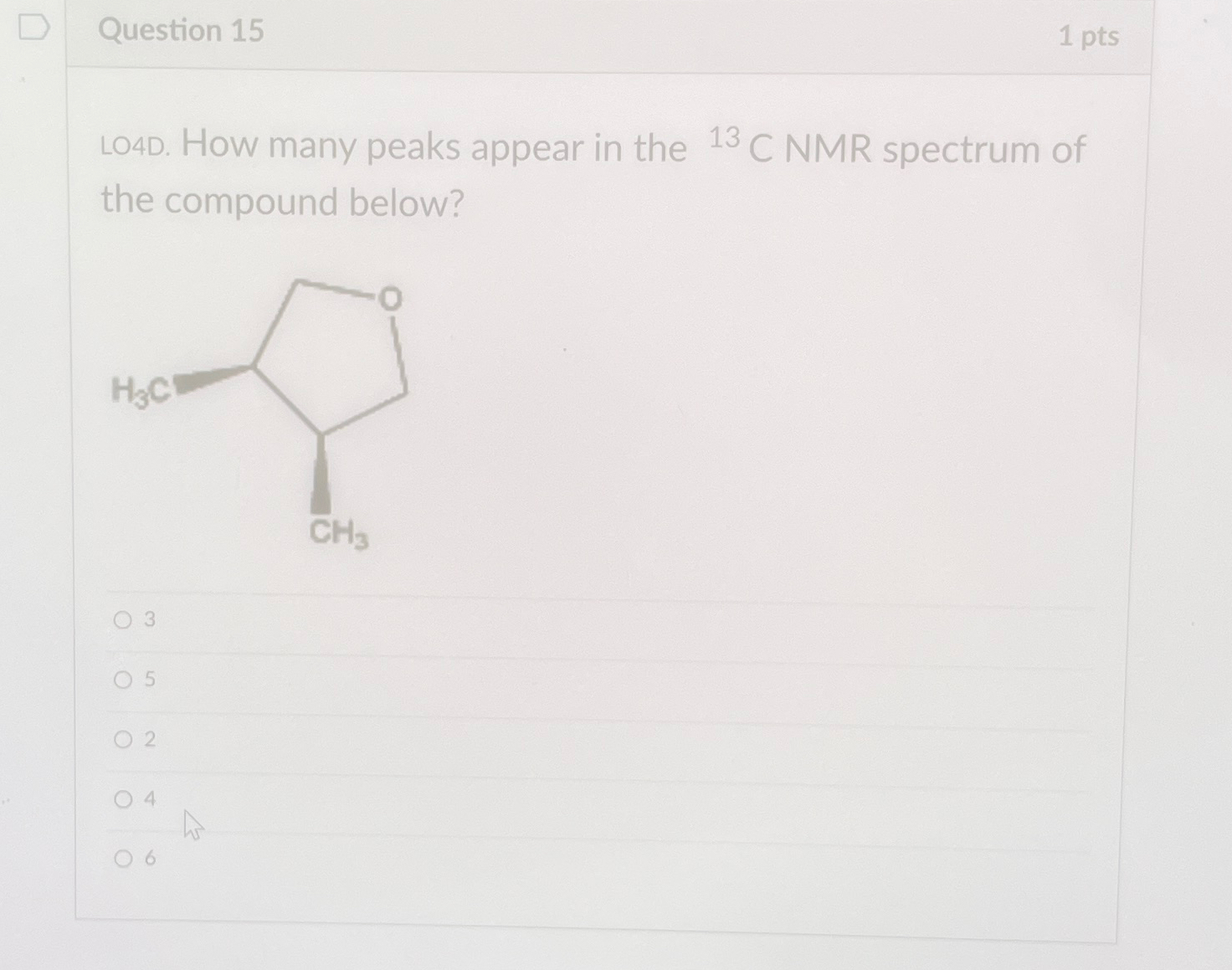 Solved Question 151ptsL04D. ﻿How many peaks appear in the | Chegg.com