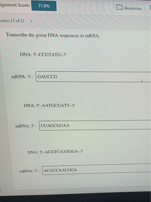 Solved ignment Score: 77.6% Resources stion 17 of 17 > | Chegg.com