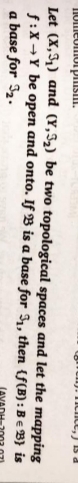Solved Let (x,ℑ1) ﻿and (Y,ℑ2) ﻿be two topological spaces and | Chegg.com