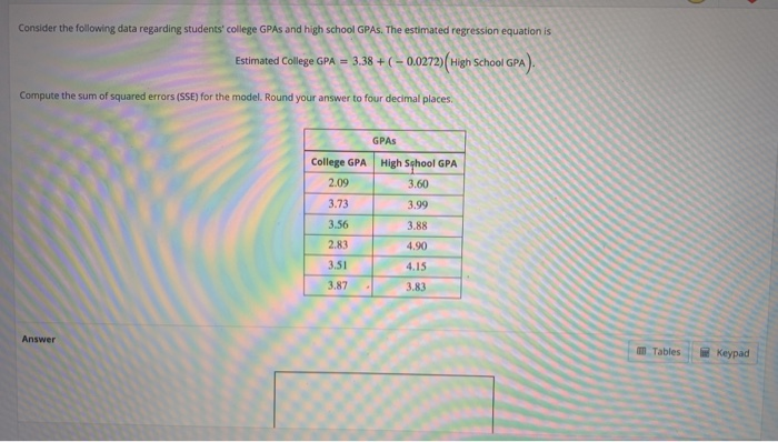 Solved Consider the following data regarding students' | Chegg.com