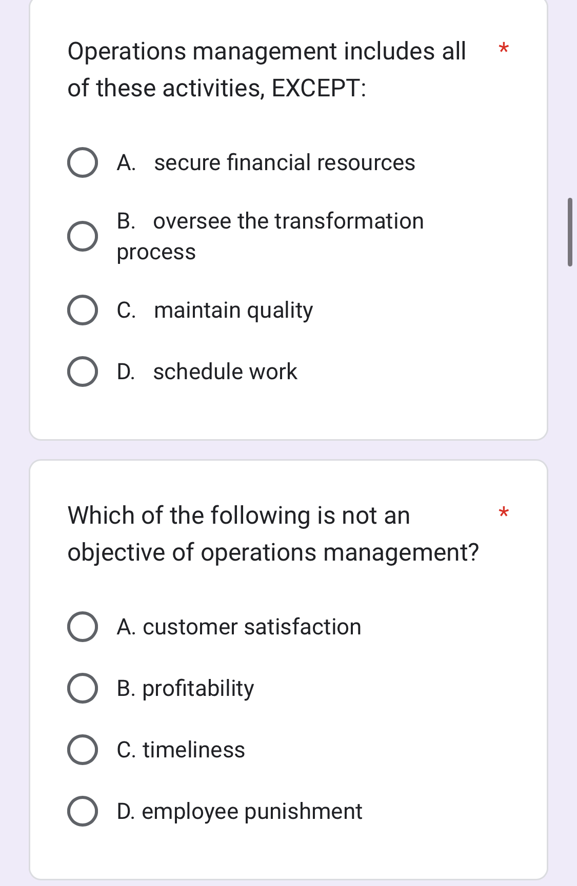 Solved Operations management includes all*of these | Chegg.com