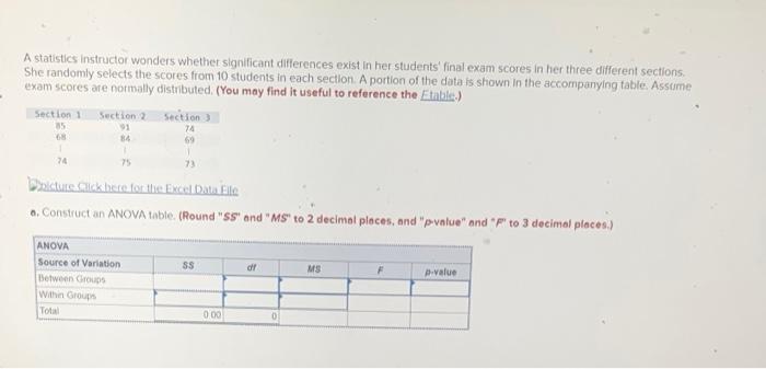 Solved A statistics instructor wonders whether significant | Chegg.com Solved A statistics instructor wonders whether significant | Chegg.com