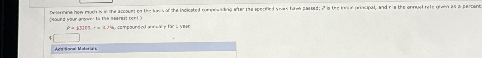 Solved (Round your answer to the nearest | Chegg.com