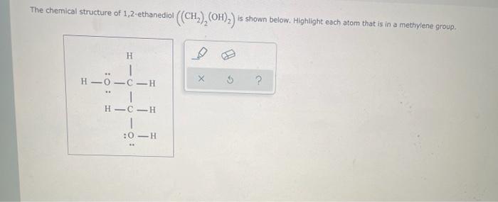 Solved The chemical structure of 1,2-ethanediol ((CH₂), | Chegg.com