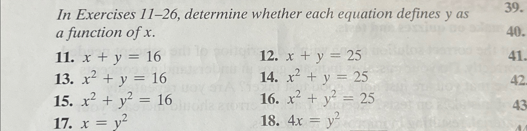 Solved In Exercises 11-26, ﻿determine whether each equation | Chegg.com