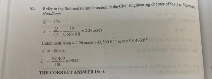 Solved Flog 61. In an area with a composite runoff | Chegg.com