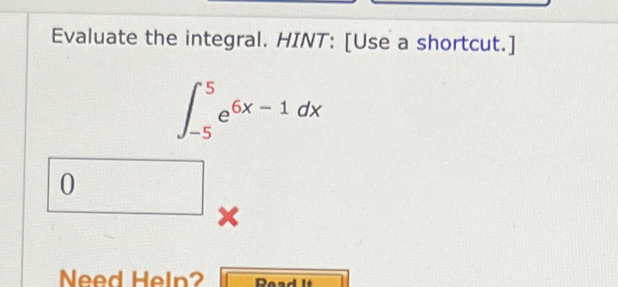 Solved Evaluate the integral. HINT: [Use a | Chegg.com