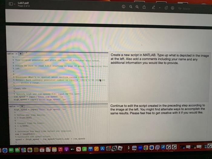 Create a new script in MATLAB. Type up what is | Chegg.com