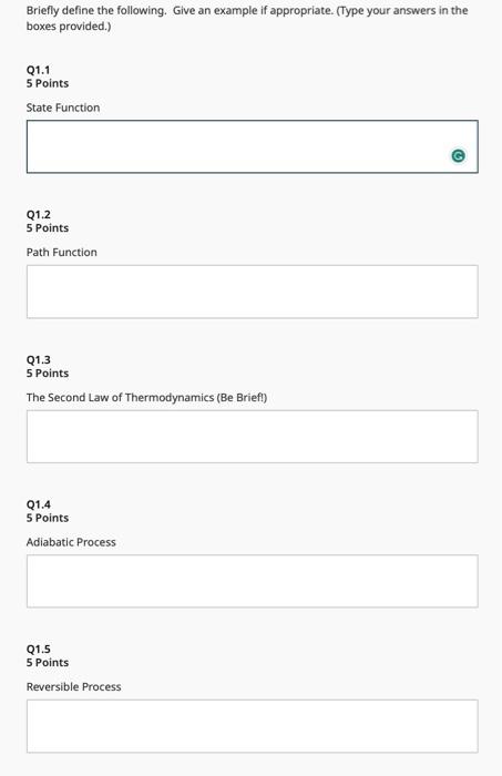 Solved Briefly define the following. Give an example if | Chegg.com