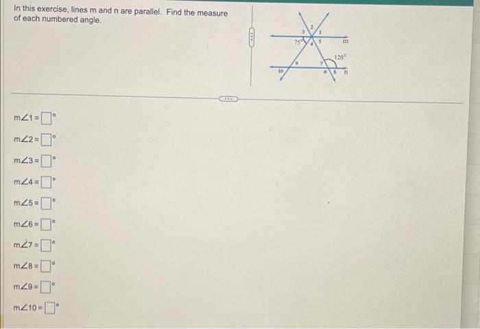 Solved Find the measure of each numbered angle | Chegg.com