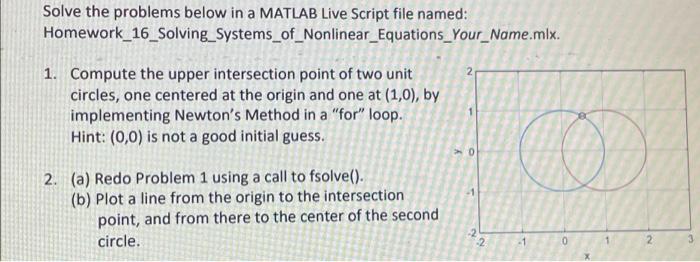 Solved Solve the problems below in a MATLAB Live Script file | Chegg.com