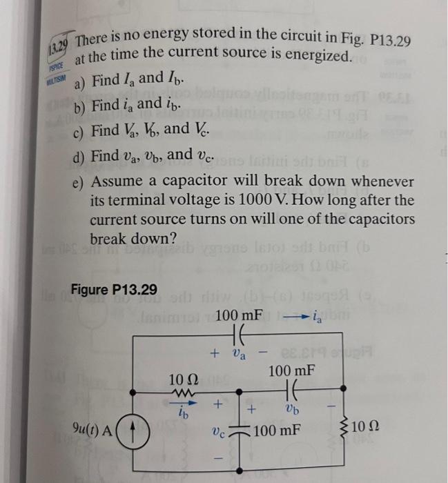 Solved 1322) There is no energy stored in the circuit in | Chegg.com