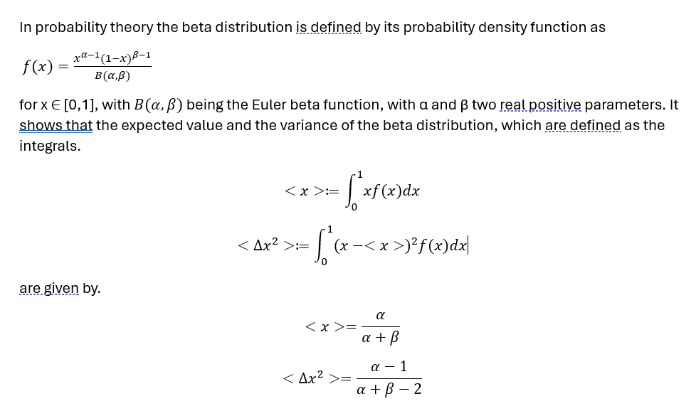 In probability theory the beta distribution is | Chegg.com