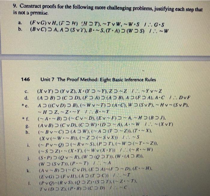 Solved Understanding Symbolic Logic Question 8, problems j., | Chegg.com