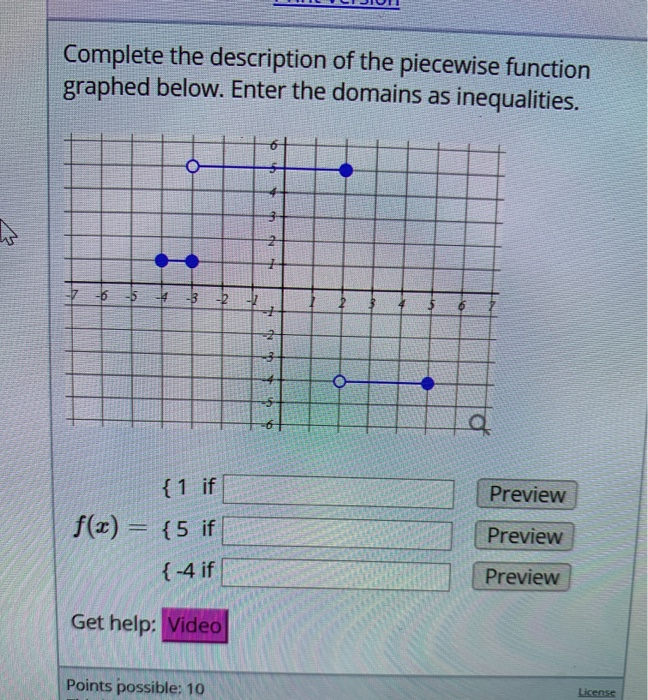 Solved Complete the description of the piecewise function | Chegg.com