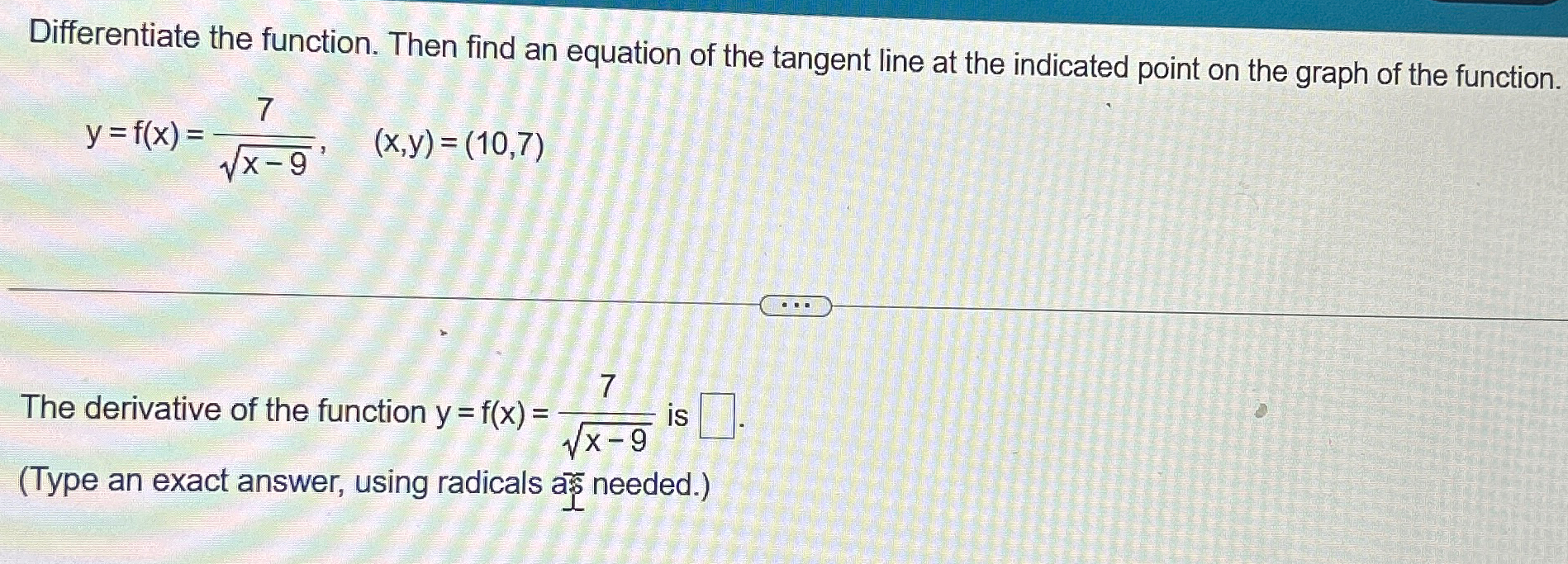 Solved Differentiate the function. Then find an equation of | Chegg.com