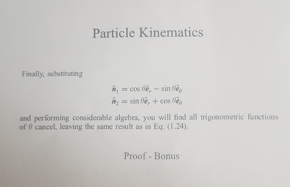 Particle Kinematics Using the transport theorem in | Chegg.com