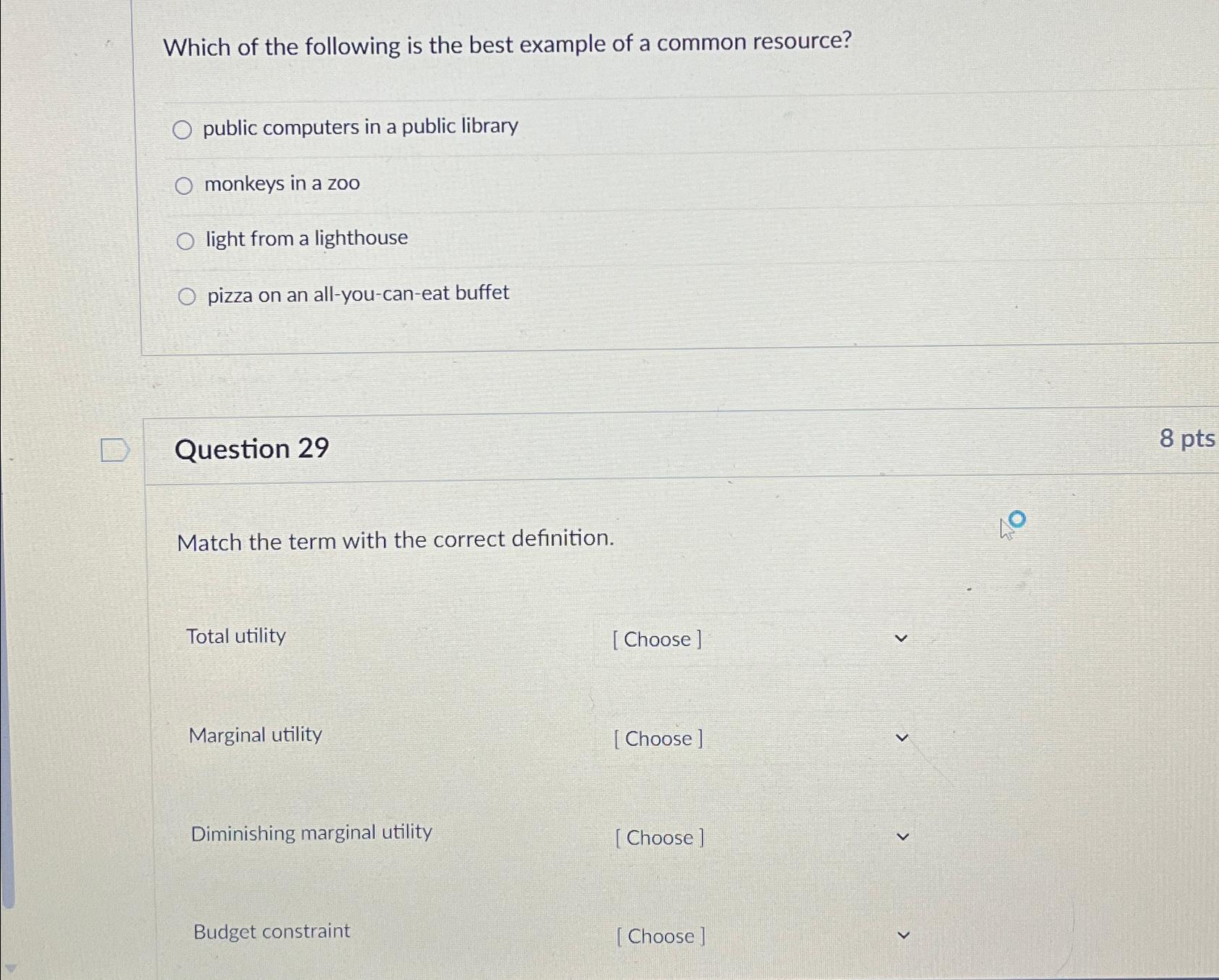 Solved Which of the following is the best example of a | Chegg.com