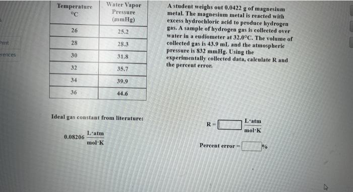 Solved Hydrogen gas, oxygen gas, and water vapor are | Chegg.com