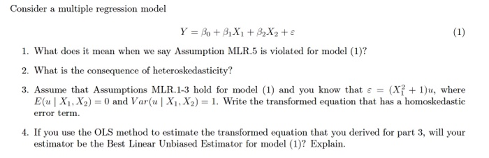 Solved Consider a multiple regression model Y =o+B1XB2X2+ | Chegg.com