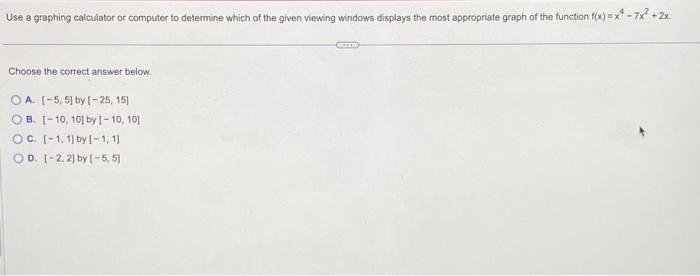 Solved Use a graphing calculator or computer to determine | Chegg.com