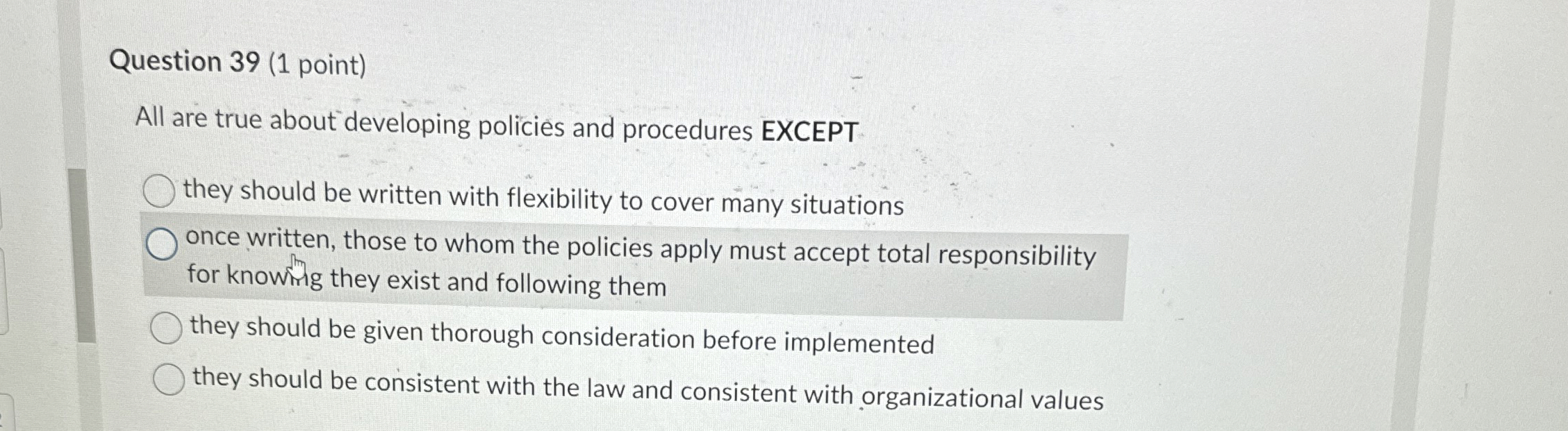 Solved Question 39 (1 ﻿point)All are true about developing | Chegg.com