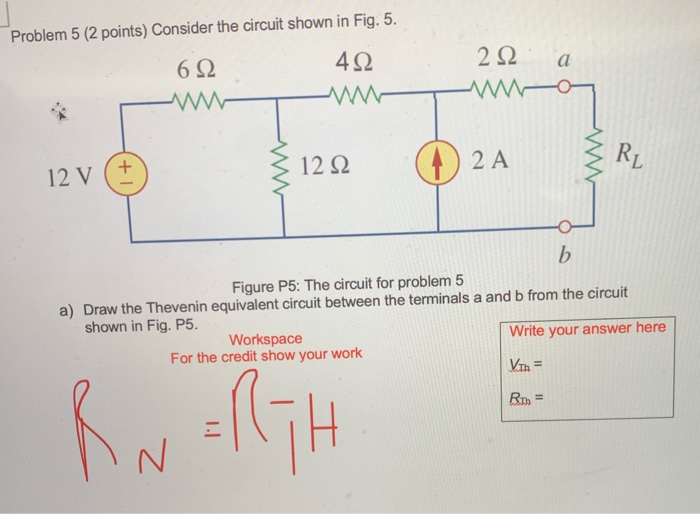 Solved Problem 5 (2 points) Consider the circuit shown in | Chegg.com
