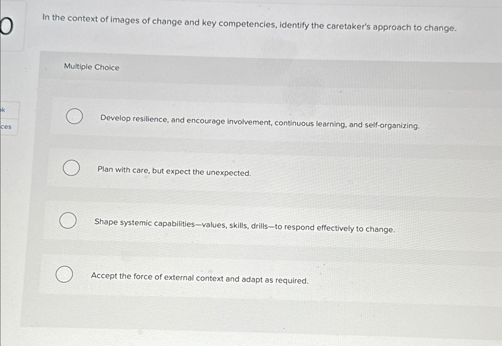 Solved In the context of images of change and key | Chegg.com